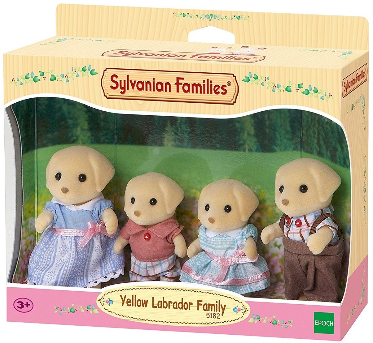 Комплект фигурки Sylvanian Families - Семейство жълти лабрадори ...