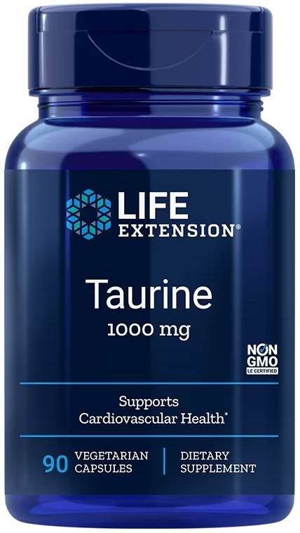 Taurine, 1000 mg, 90 веге капсули, Life Extension | Ozone.bg