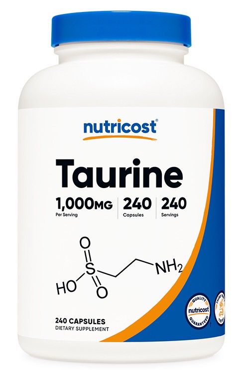 Taurine, 1000 mg, 240 капсули, Nutricost | Ozone.bg