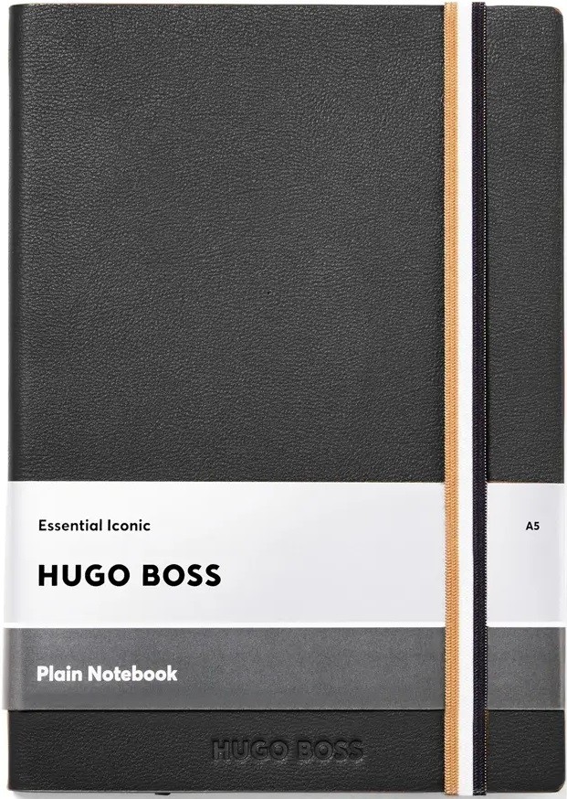 Тефтер Hugo Boss Iconic - A5, с бели листа, черен | Ozone.bg