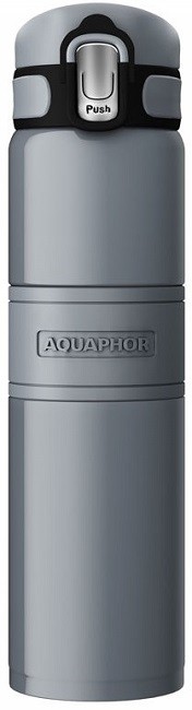 Термобутилка Aquaphor - 480 ml, сива | Ozone.bg