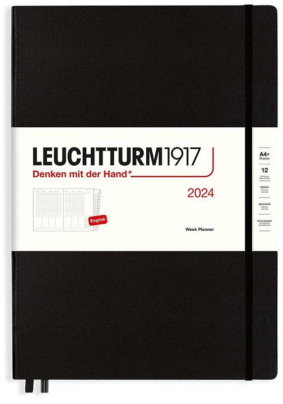 Тефтер Leuchtturm1917 Weekly Planner - A4+, черен, 2024 | Ozone.bg