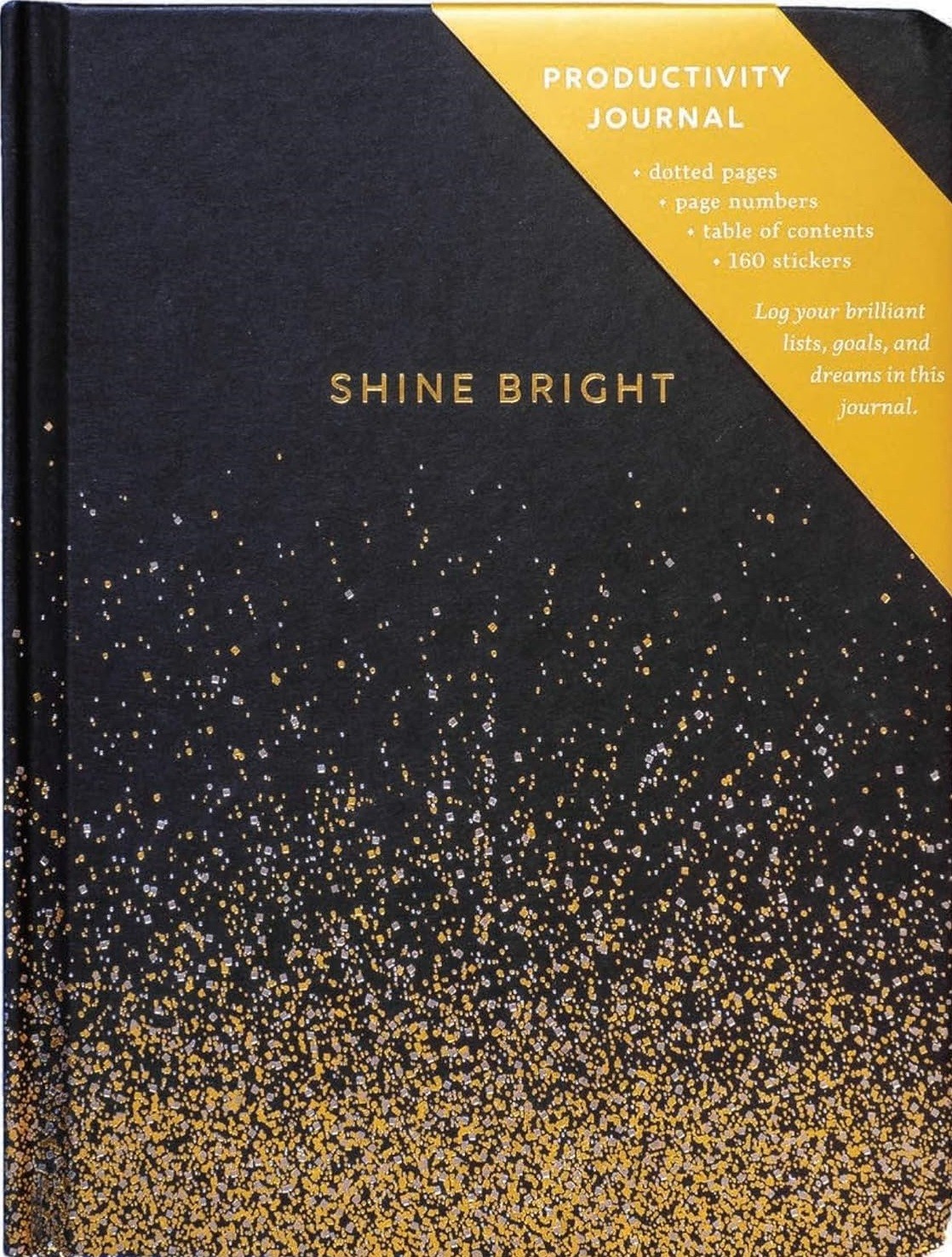 Тефтер Chronicle Books Shine Bright - Черен, 96 листа | Ozone.bg