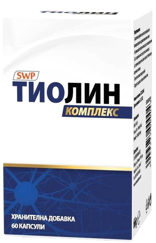 Tiolin Complex За периферната нерва система, 60 капсули, Sun Wave ...