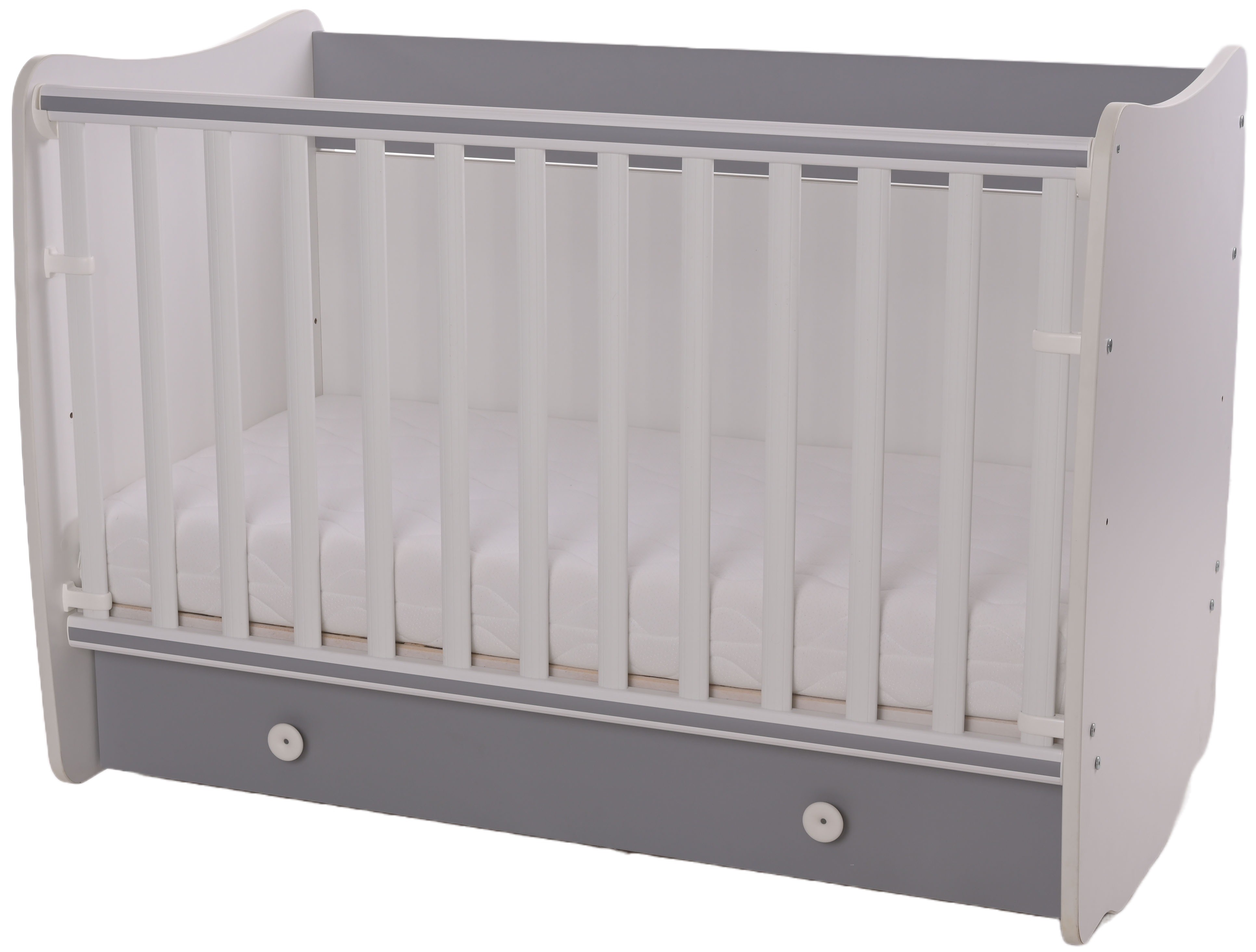 Трансформиращо се легло-люлка Lorelli - Dream, бяло и каменно сиво, 60 ...