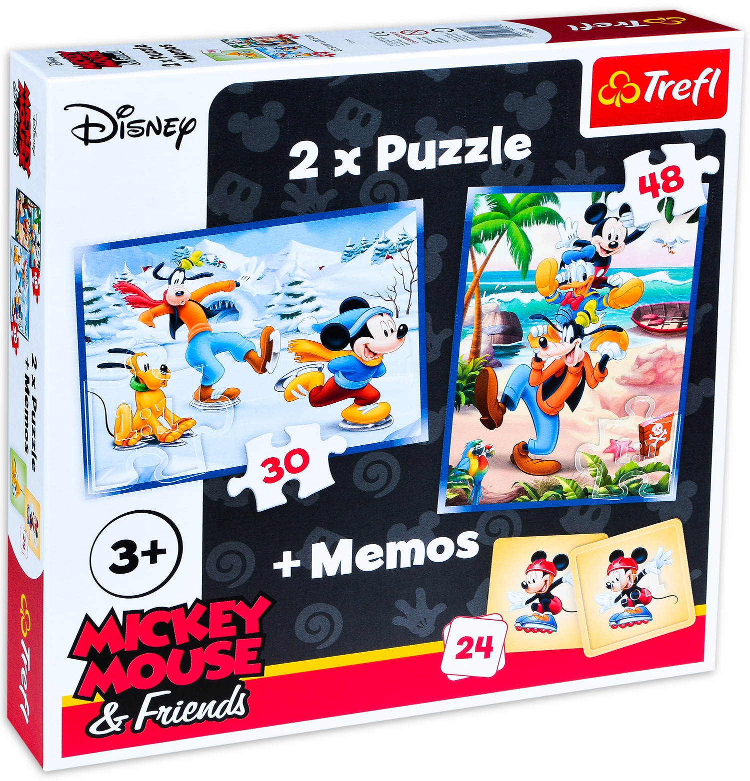 Комплект пъзел и мемо игра Trefl 2 в 1 - Мики Маус и приятели | Супер ...