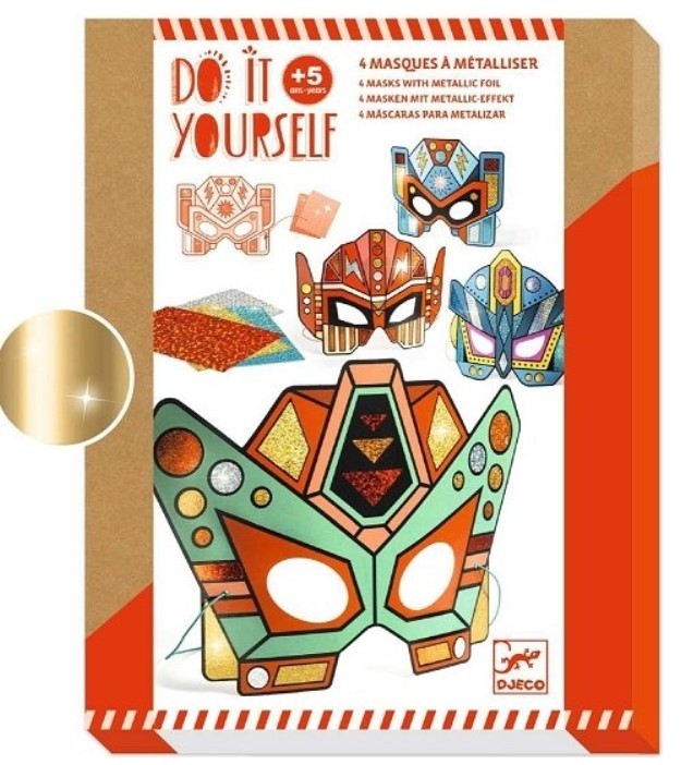 Творчески комплект Djeco - Направи си сам маски на супер роботи ...