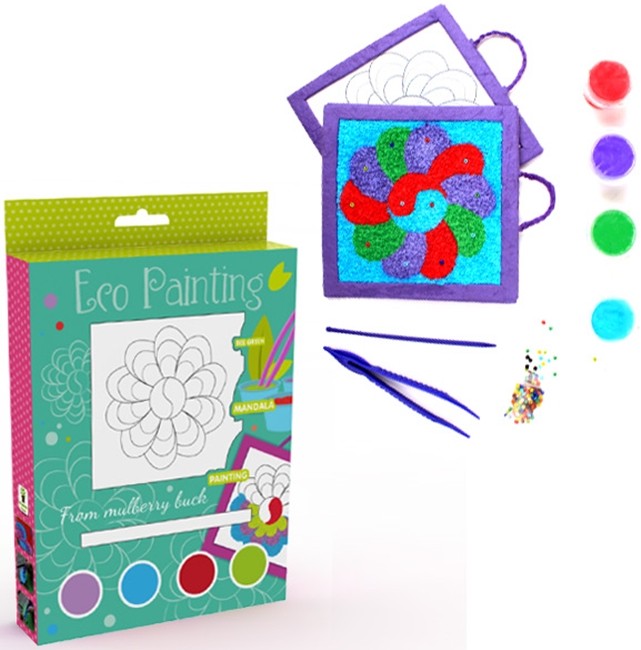 Творчески комплект Eurekakids - Рисуване с еко бои, Мандала | Отлична ...