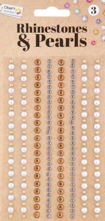 Творчески комплект Grafix Craft Sensations - камъчета и перли, 212 броя, златисти | Ozone.bg