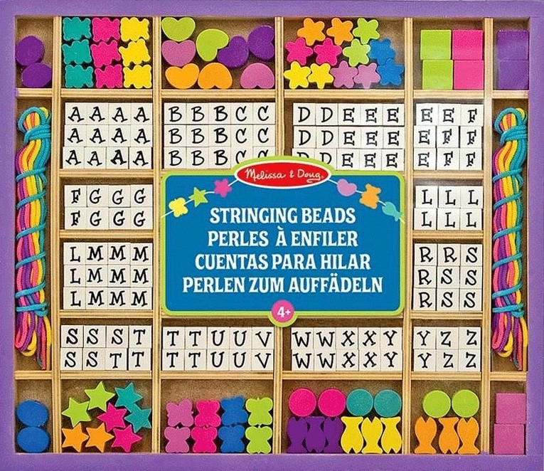 Творчески комплект за бижута Melissa & Doug - Дървени перли мъниста ...