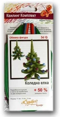 Творчески квилинг комплект Kadife craft - Коледна елха 3D | Ozone.bg