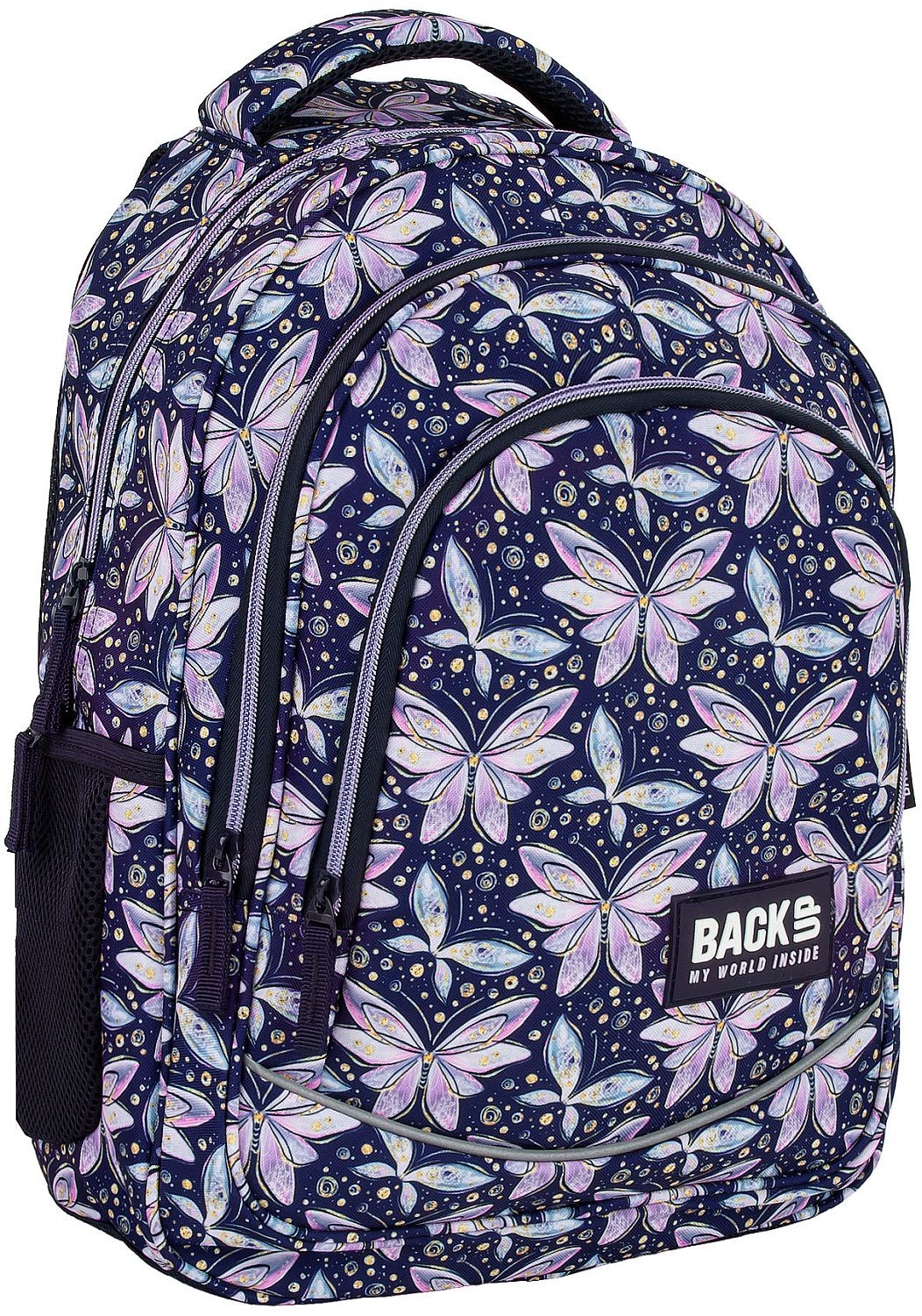 Ученическа раница Back Up X - Butterflies, с 2 отделения | Ozone.bg