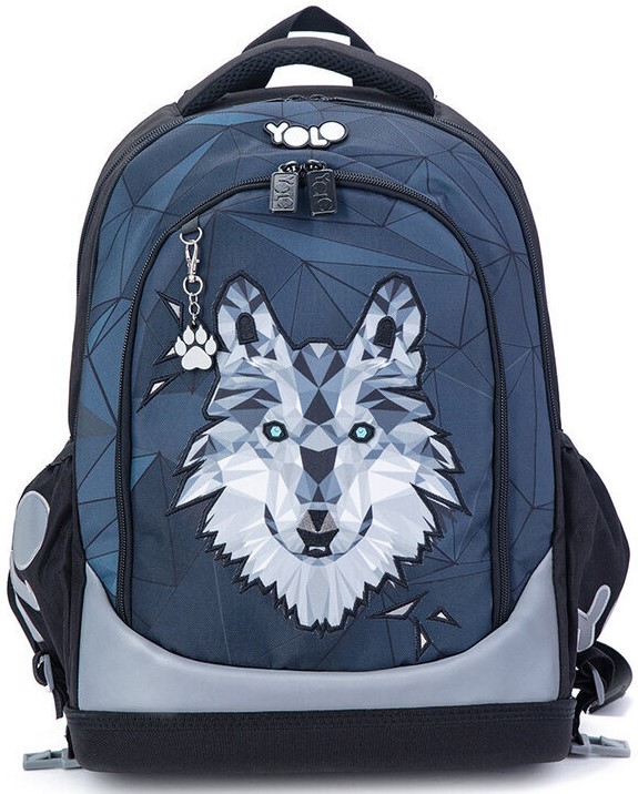 Ученическа раница YOLO Pro - 3D Wolf, с 2 отделения и термоджоб | Ozone.bg