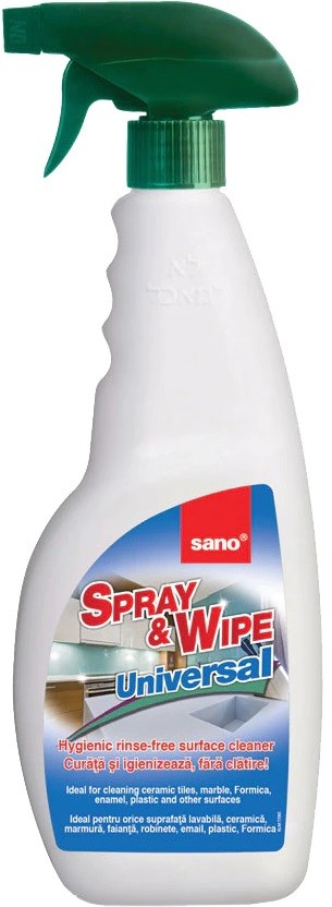Универсален препарат Sano - Spray & Wipe, 750 ml | Ozone.bg