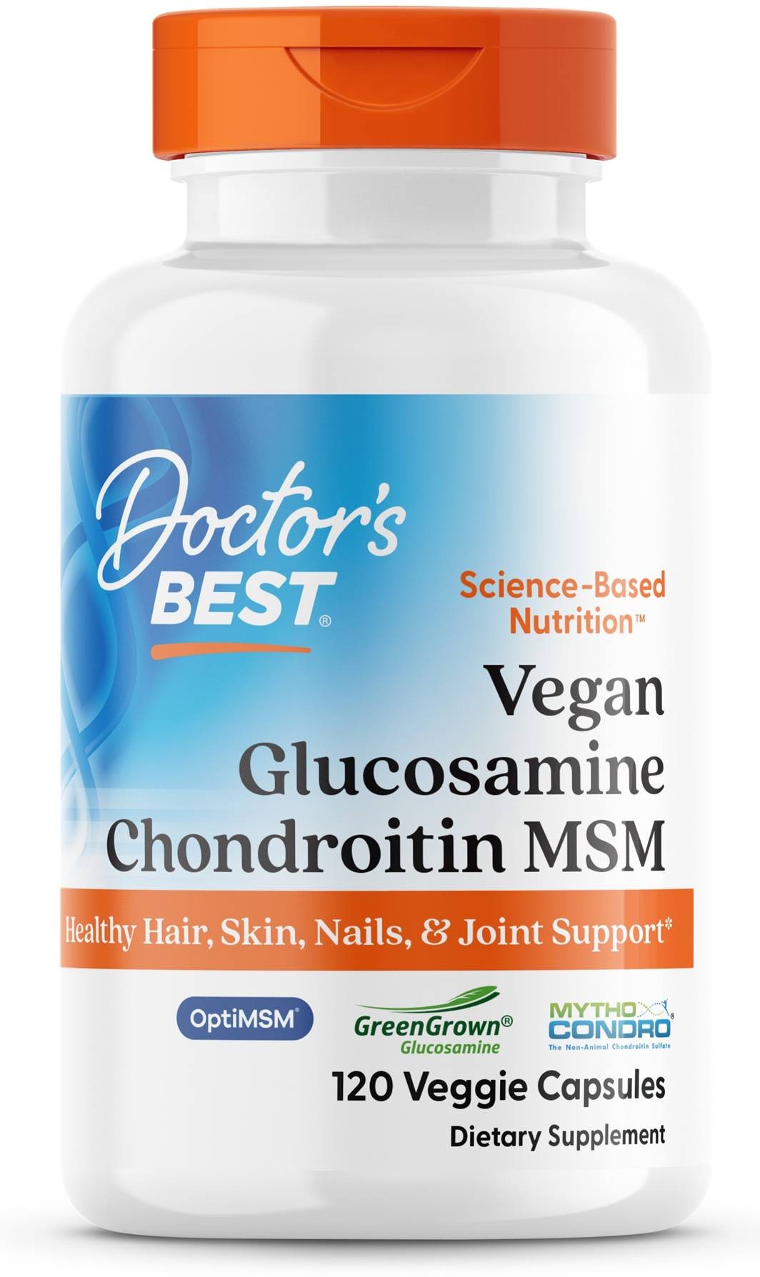 Vegan Glucosamine Chondroitin MSM, 120 капсули, Doctor's Best | Ozone.bg