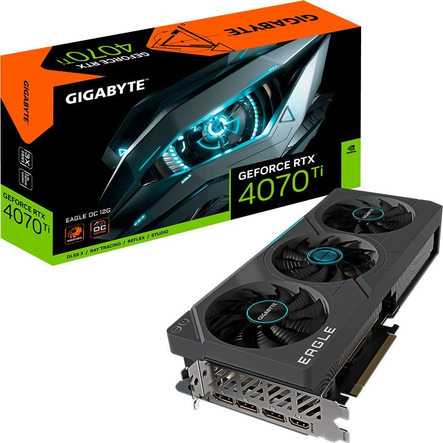 Видеокарта Gigabyte - GeForce RTX 4070 Ti Eagle OC, 12GB, GDDR6X | Ozone.bg