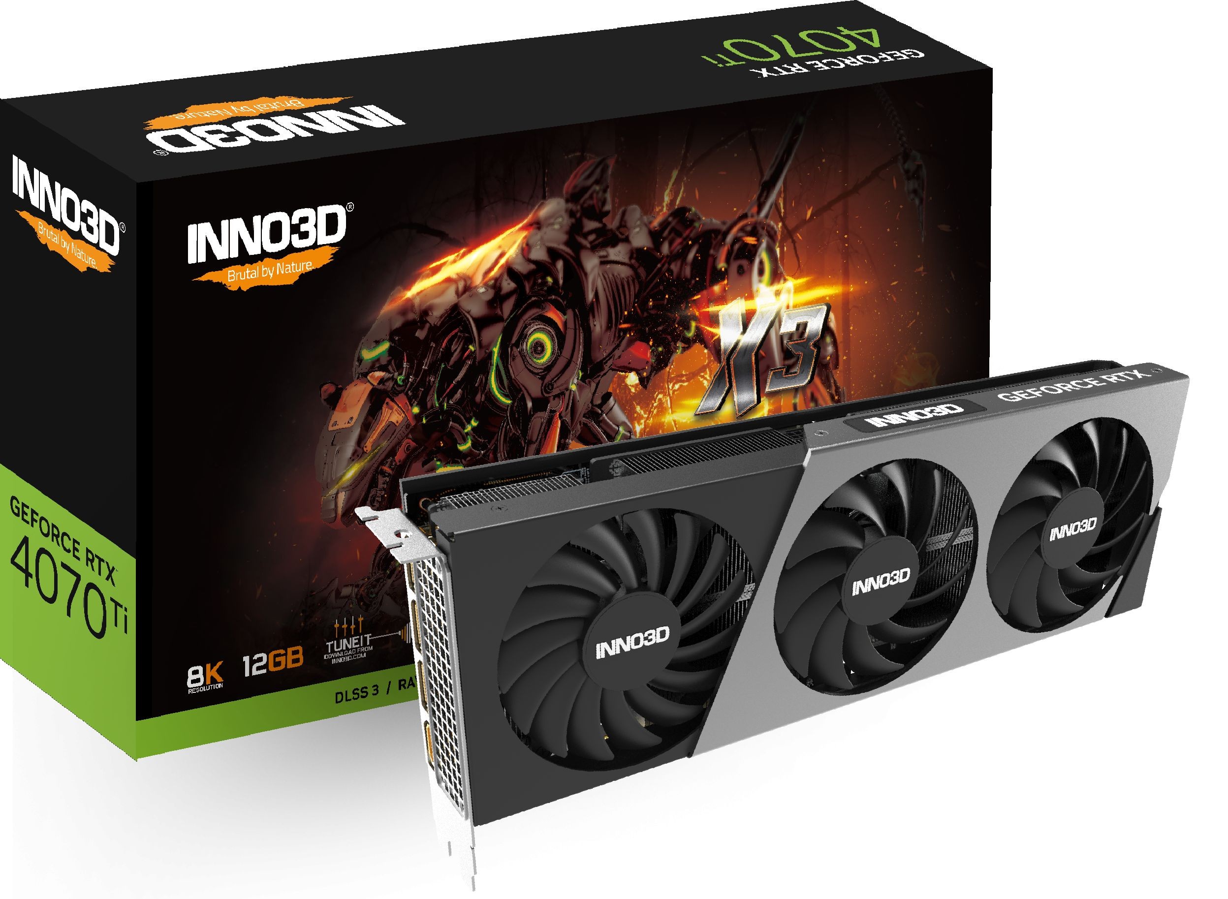 Видеокарта Inno3D - GeForce RTX 4070 Ti X3, 12 GB, GDDR6X | Ozone.bg