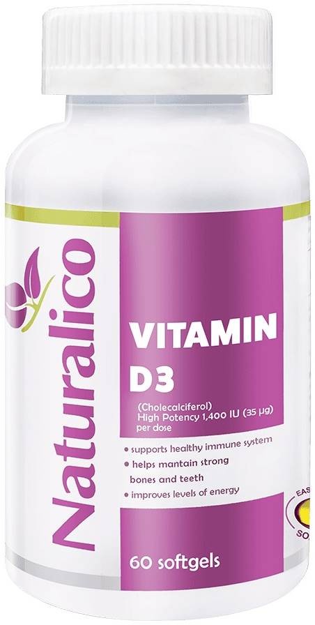 Vitamin D3, 60 софтгел капсули, Naturalico | Ozone.bg