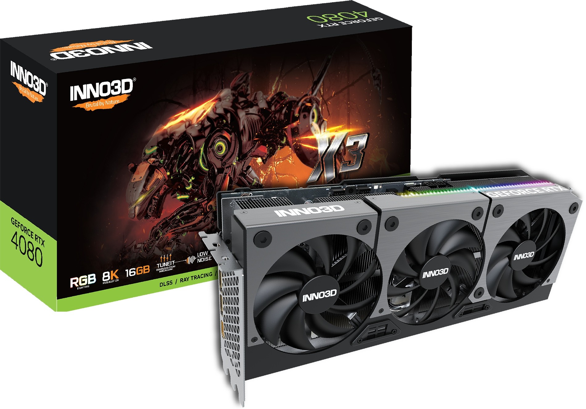 Видеокарта Inno3D - GeForce RTX 4080 X3, 16GB, GDDR6X | Ozone.bg
