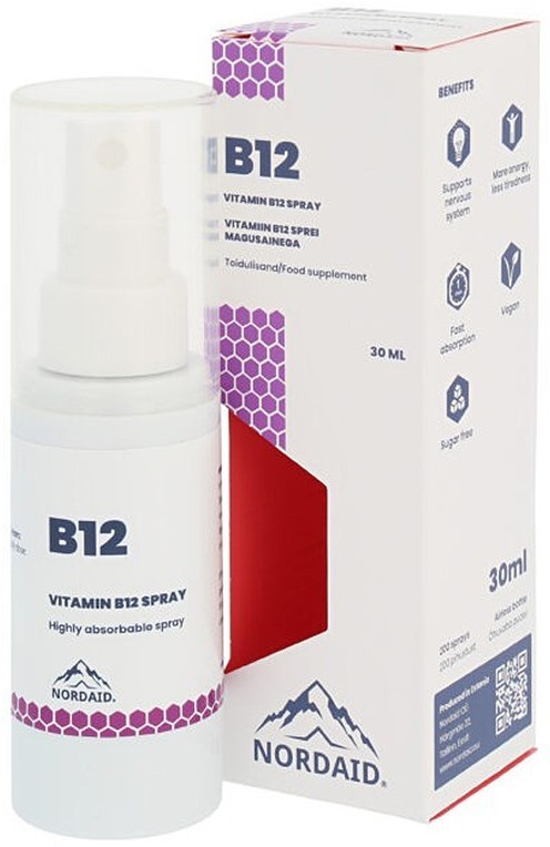 Vitamin B12 Спрей за уста, 400 mcg, мента, 30 ml, Nordaid | Ozone.bg