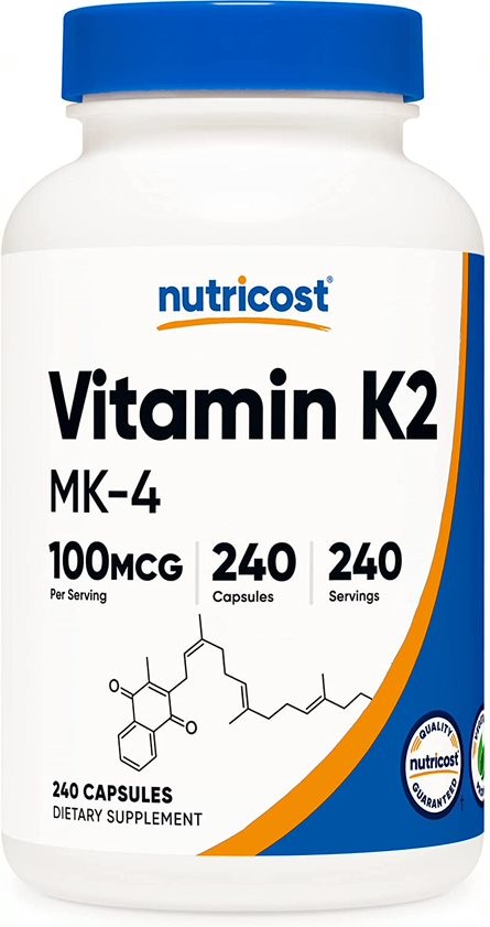 Vitamin K2, 100 mcg, 240 капсули, Nutricost | Ozone.bg