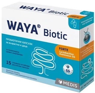 Waya Biotic Forte, 15 пробиотични капсули, Medis | Ozone.bg
