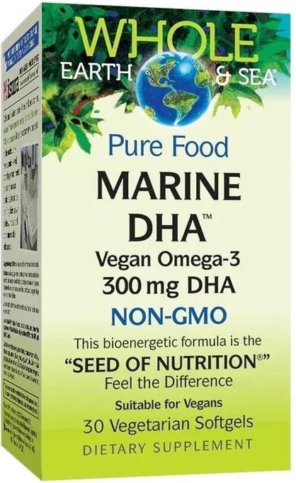 Whole Earth & Sea Marine DHA, 30 капсули, Natural Factors | Ozone.bg