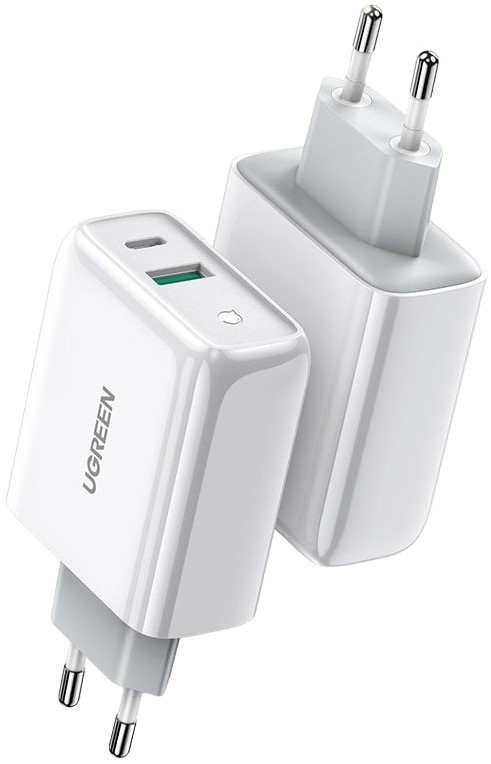 Зарядно устройство Ugreen - 220V, USB-C/USB-A, 36W, бяло | Ozone.bg