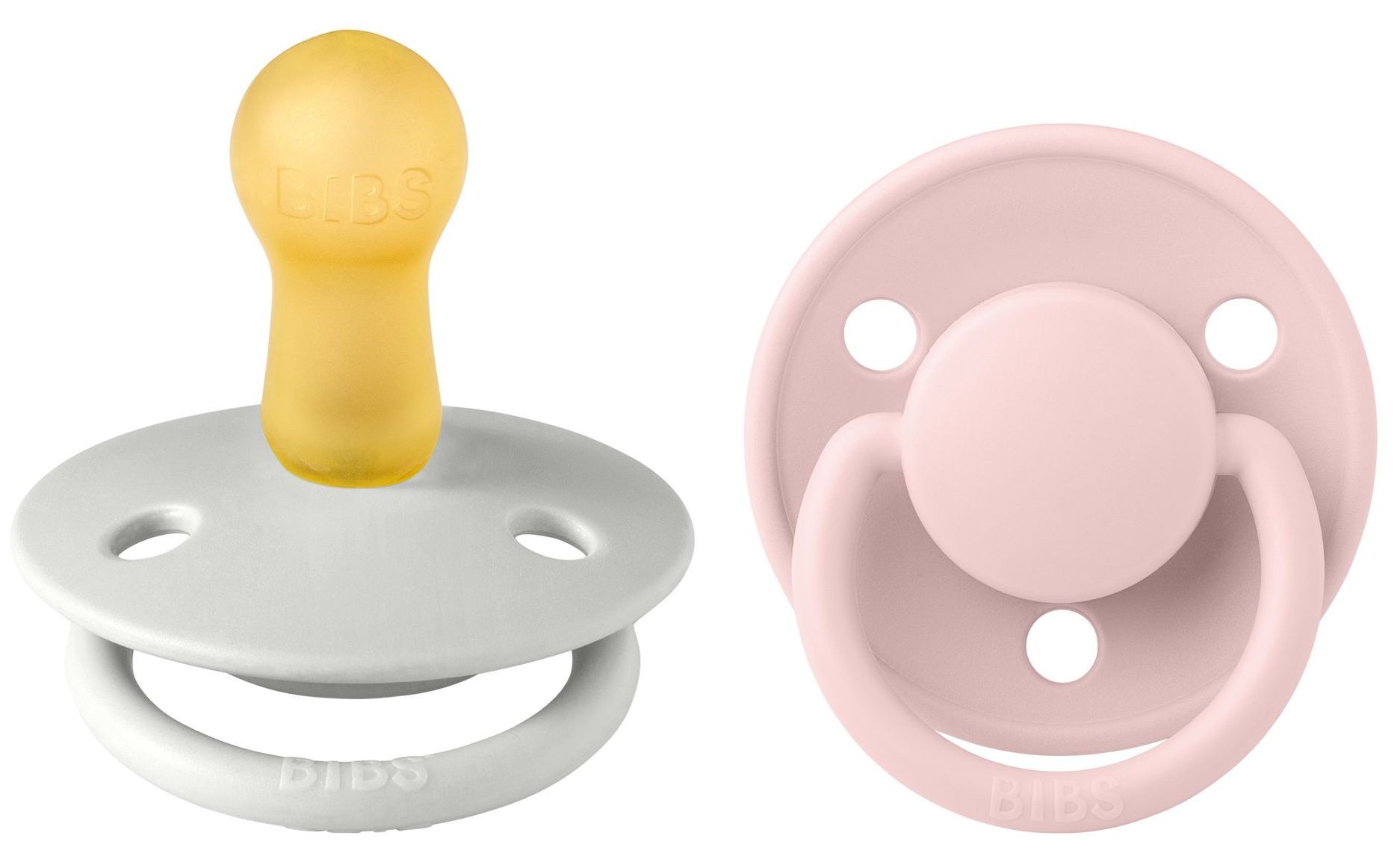 Залъгалки Bibs - De Lux, Haze/Blossom, каучук, 6-18 м, 2 броя | Добра ...