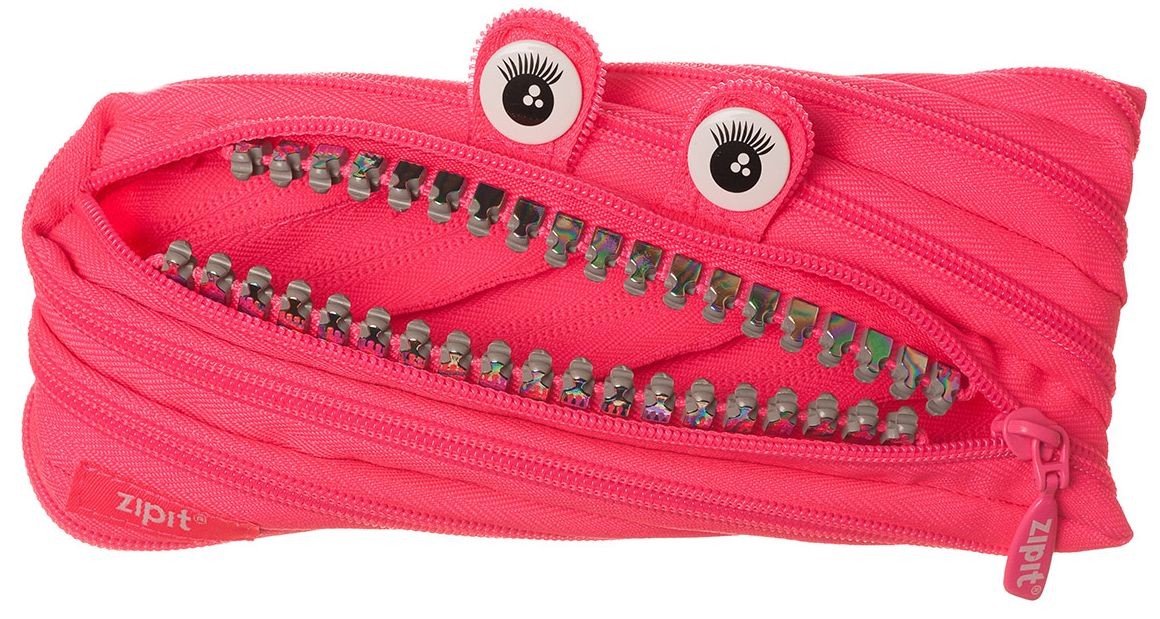 Ученически несесер Zipit Grillz - Среден, розов | Ozone.bg