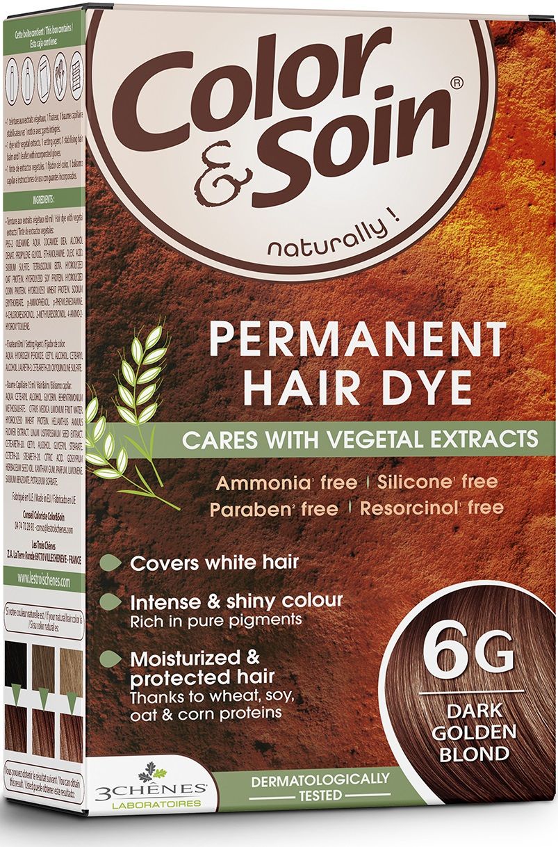 3 Chenes Color & Soin Боя за коса, 6G Тъмнозлатисто рус цвят | Ozone.bg