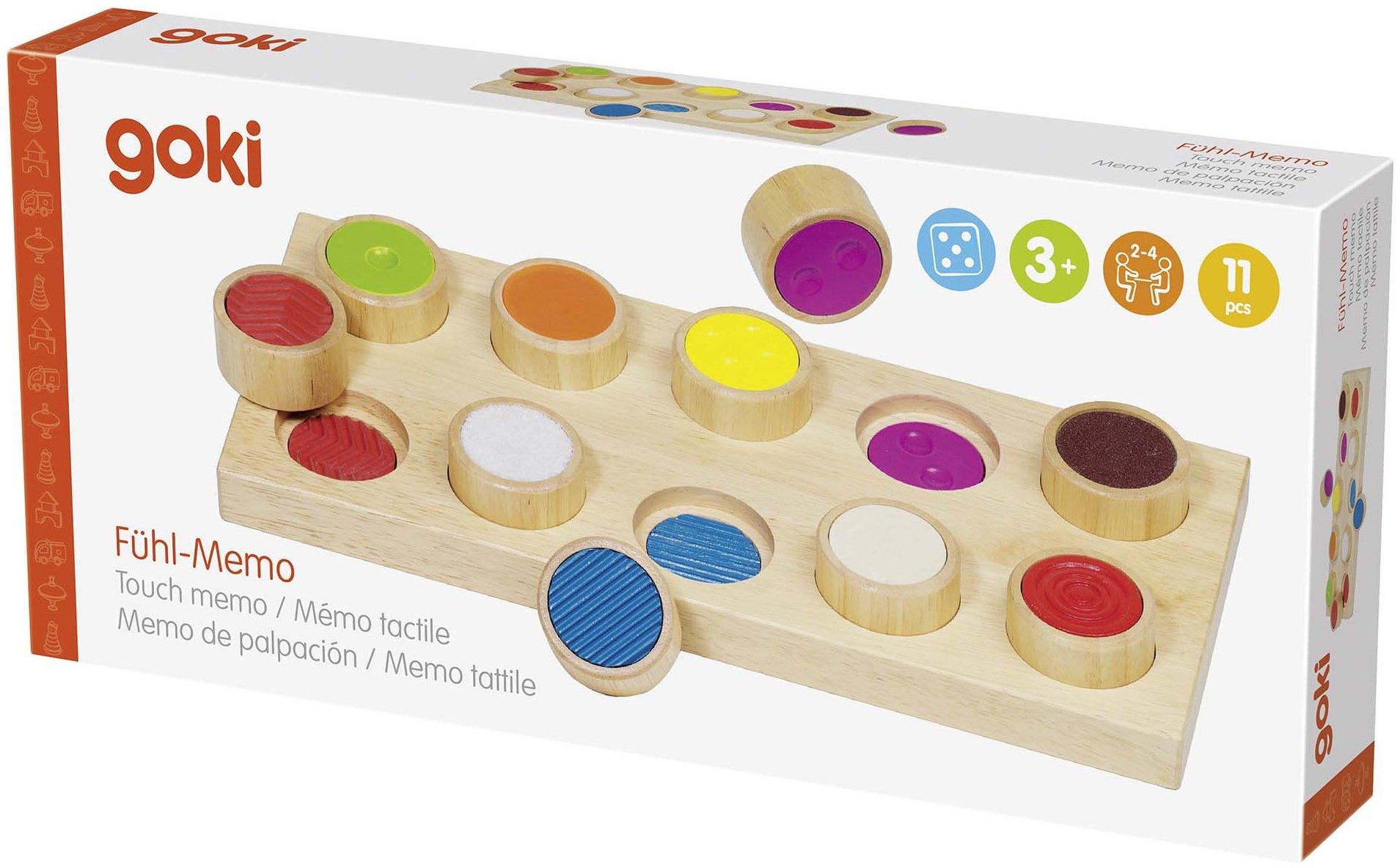 Дървена игра за памет Goki - Осезание | Отлична цена | Ozone.bg