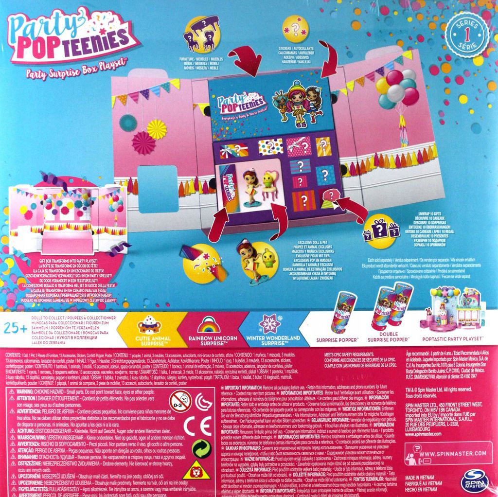 Комплект Spin Master Party Popteenies - Парти кутия с изненади ...