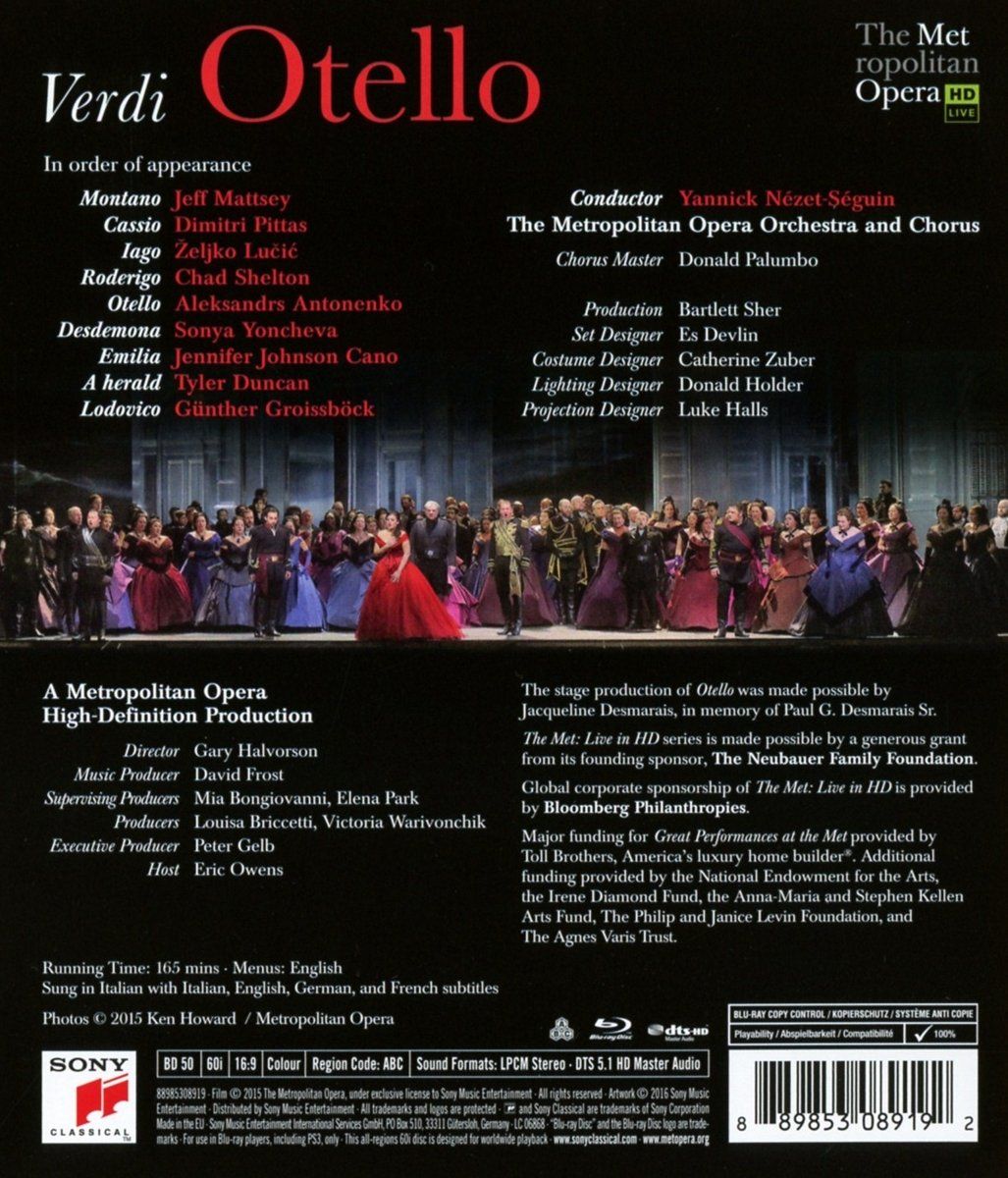 Sonya Yoncheva - Verdi: Otello (Blu-Ray) Отлична цена | Ozone.bg