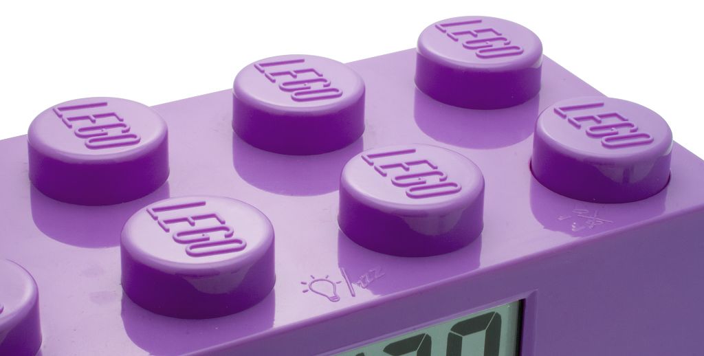 Настолен часовник Lego Wear - Friends Brick Clock, лилав, с будилник ...