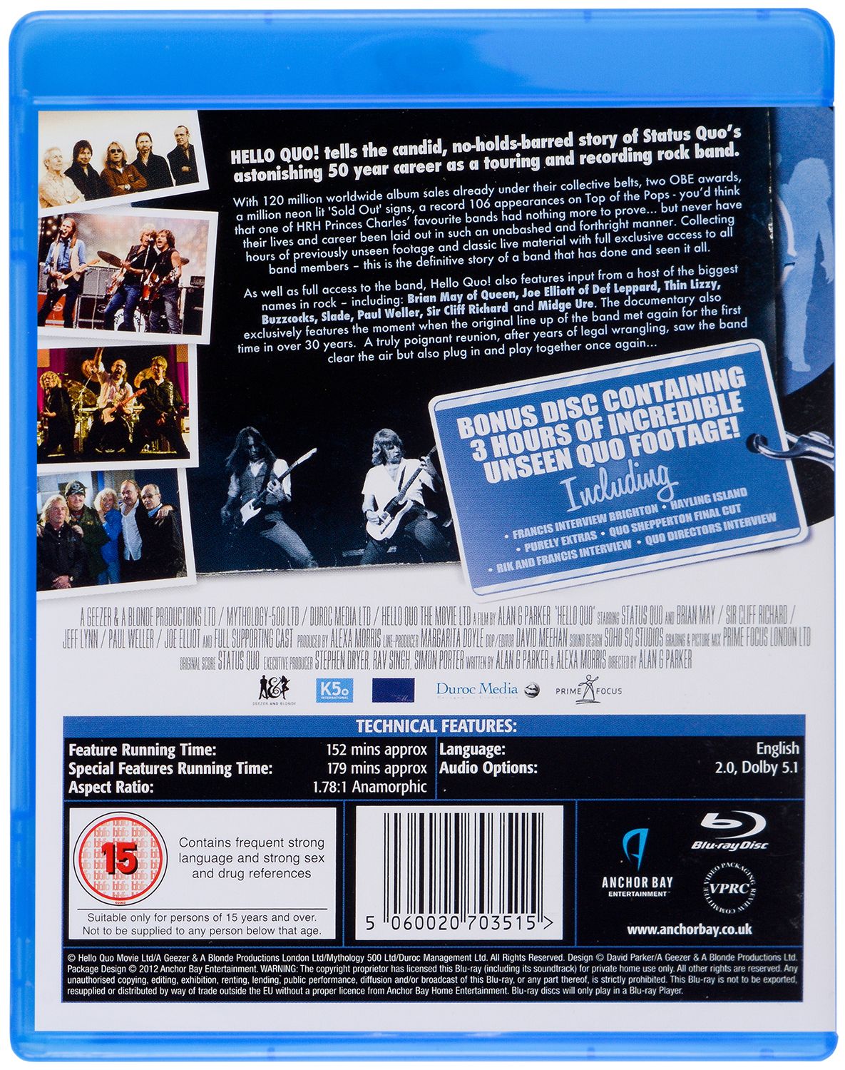 Status Quo - Hello Quo Access All Areas Collector's (Blu-ray) Отлична ...