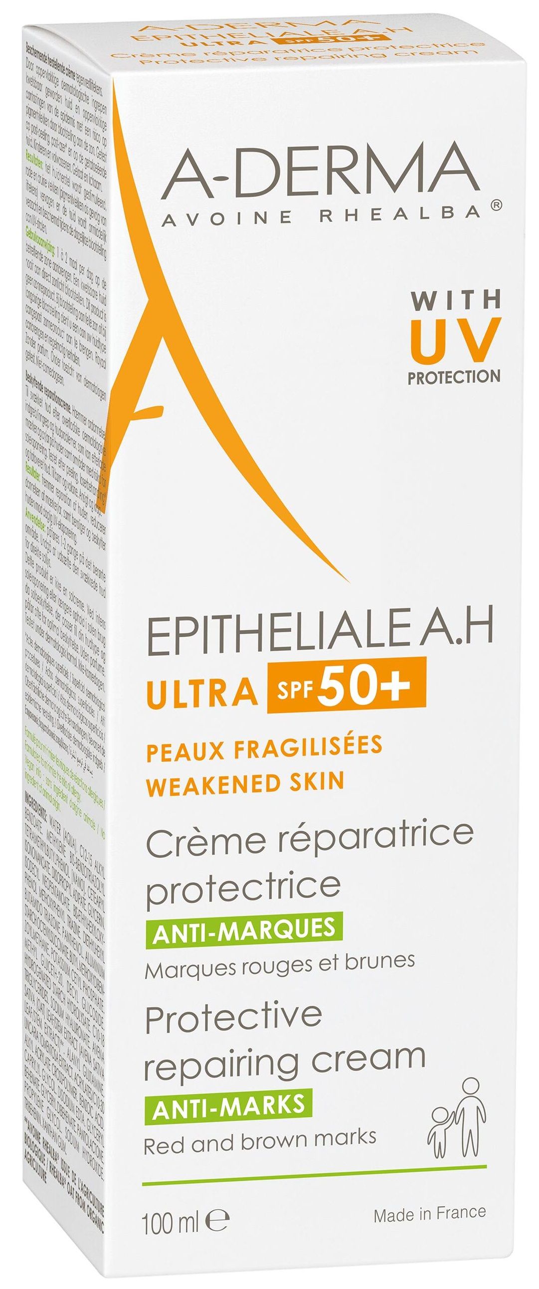 A-Derma Epitheliale A.H. Защитаващ възстановяващ крем с UV Ultra, SPF ...