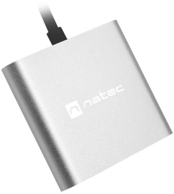 Адаптер Natec - Fowler Mini, USB-C/USB 3.0, HDMI, USB-C, сив | Ozone.bg