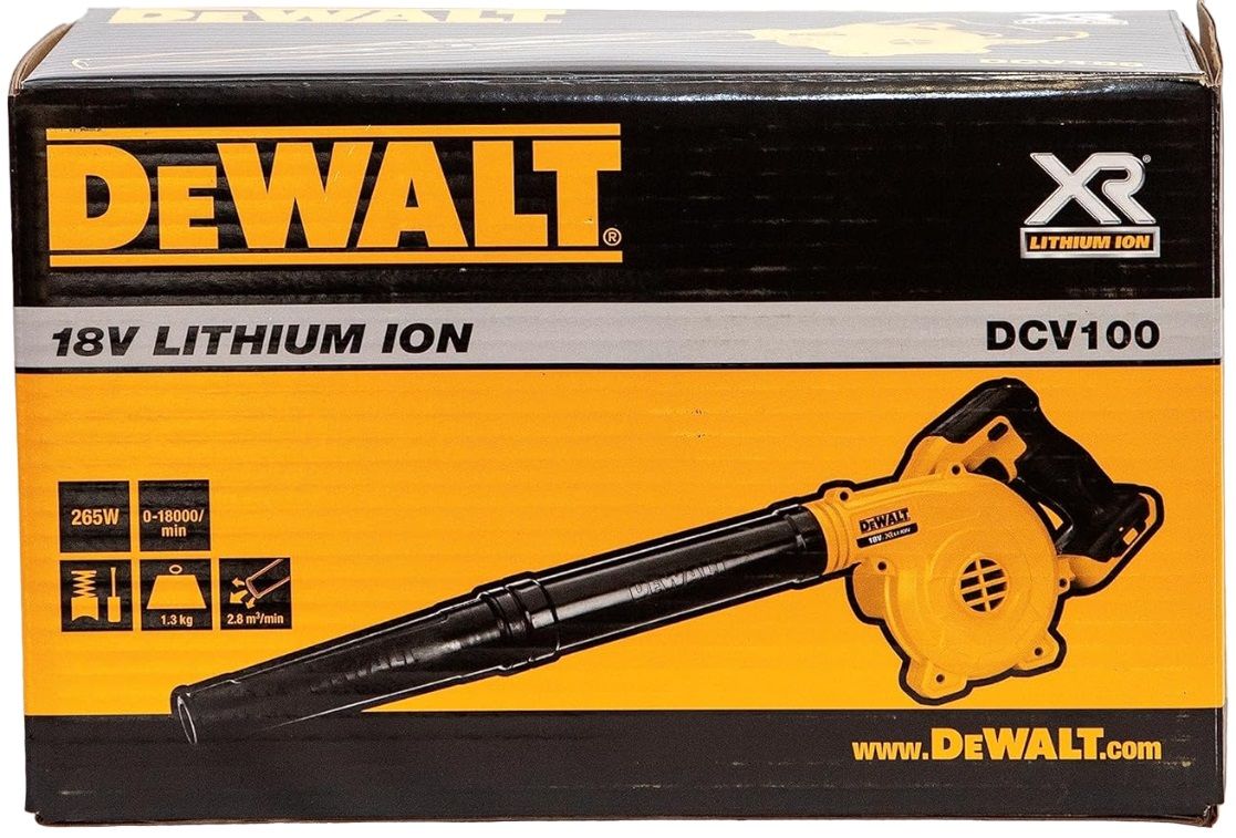 Акумулаторна въздуходувка DeWALT - DCV100-XJ, 18V, 18 000 rpm, Solo ...