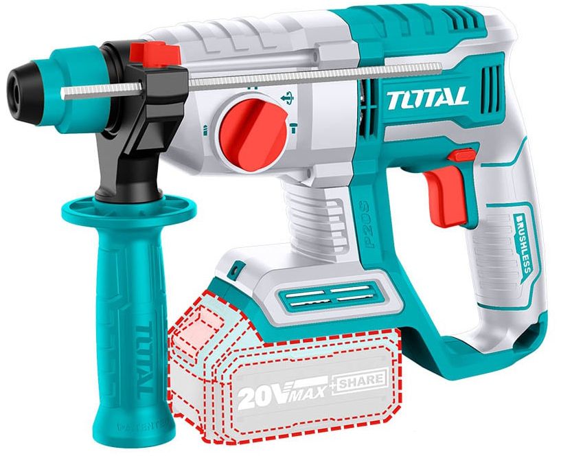 Акумулаторен перфоратор TOTAL - Industrial, 20V, 4Ah | Ozone.bg