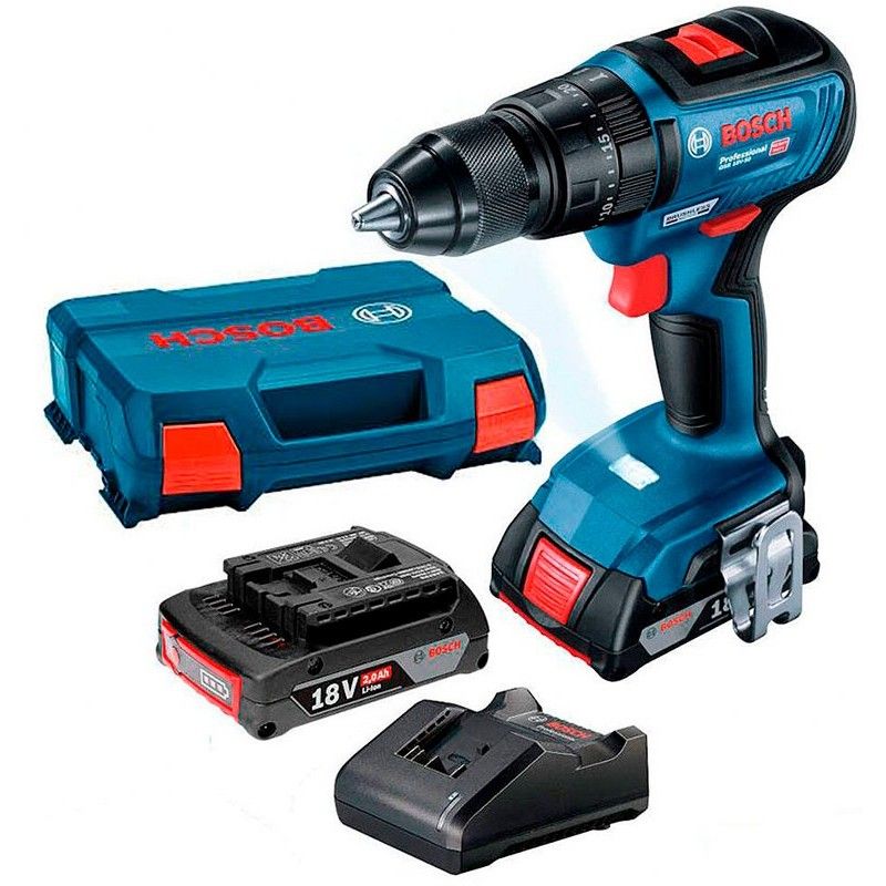Акумулаторен ударен винтоверт Bosch - Professional GSB 18V-50, 2 x GBA 18V 2.0Ah, GAL 18V-20 ...