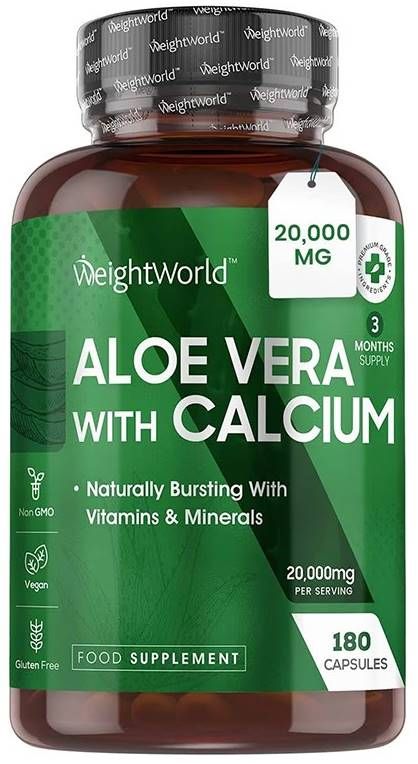 Aloe Vera with Calcium, 180 капсули, Weight World | Ozone.bg