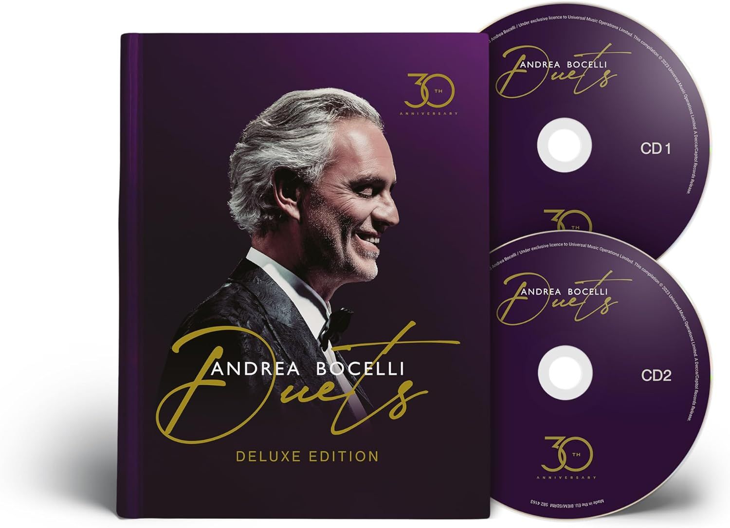 Andrea Bocelli - Duets, 30th Anniversary (2 CD + Hardcover Book ...