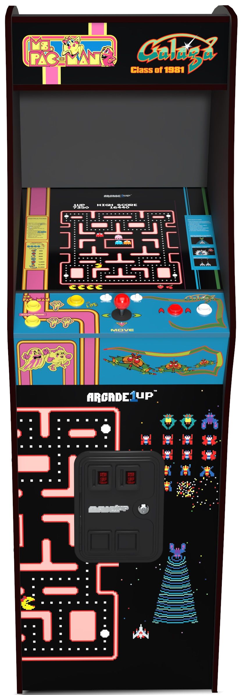 Аркадна машина Arcade1Up - Ms. Pac-Man vs Galaga Class of 81 Deluxe | Ozone.bg