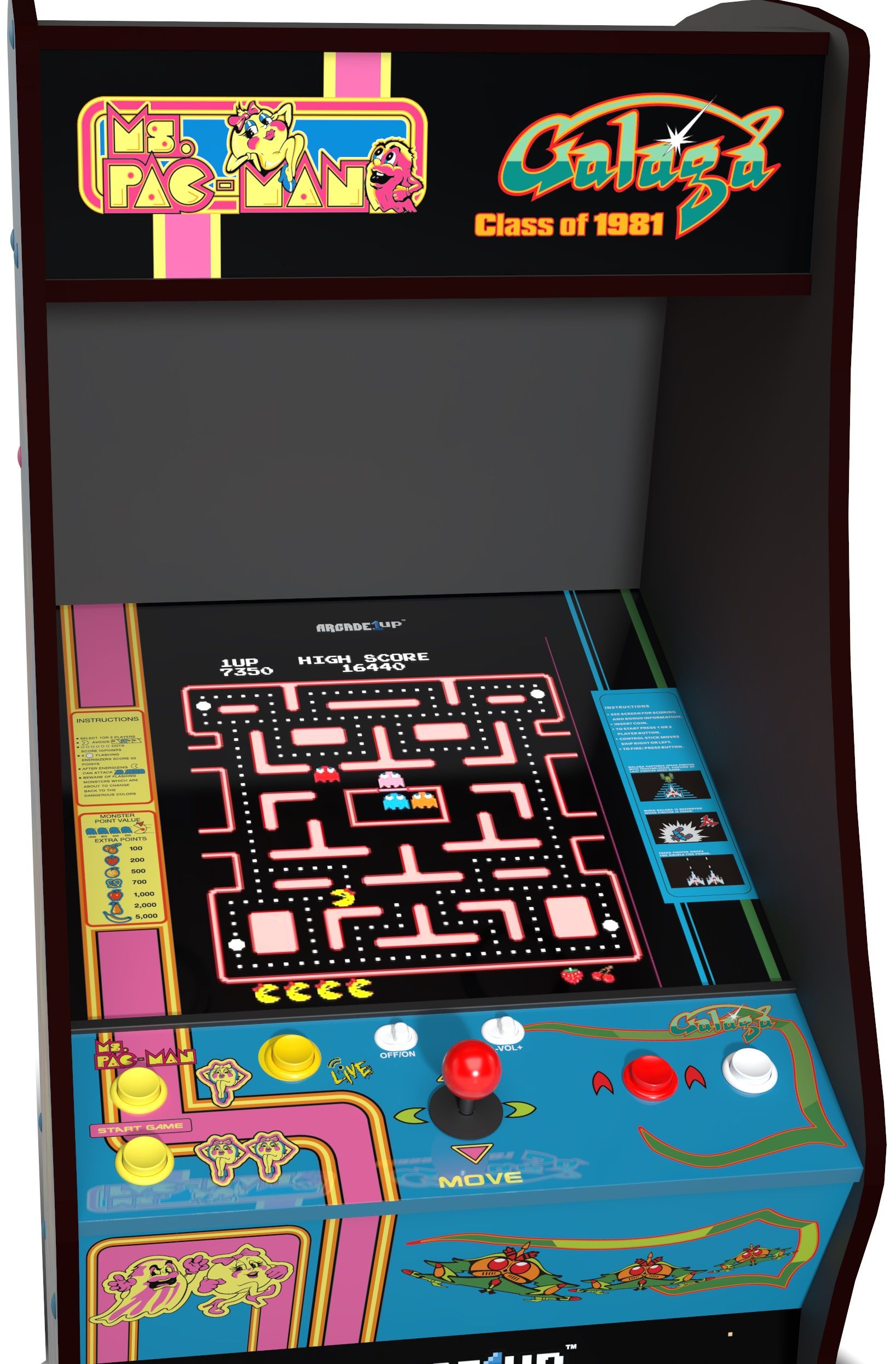 Аркадна машина Arcade1Up - Ms. Pac-Man vs Galaga Class of 81 Deluxe | Ozone.bg