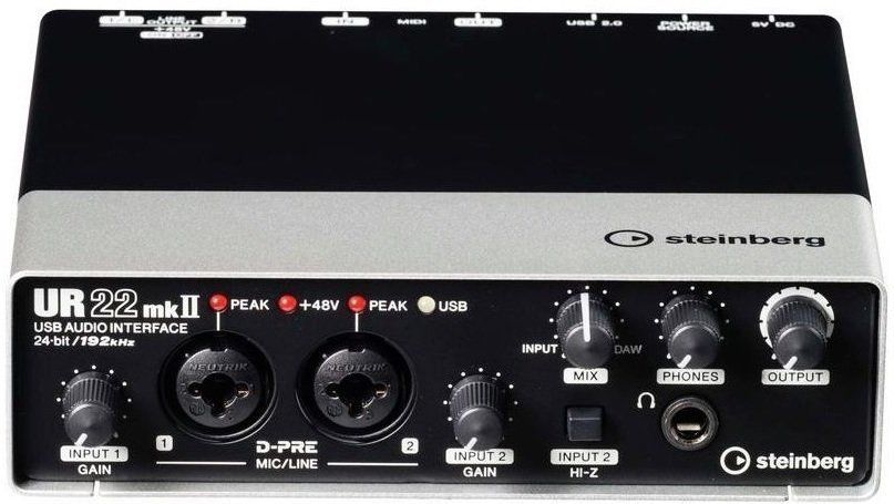 Аудио интерфейс Steinberg - UR22 MKII, черен | Ozone.bg