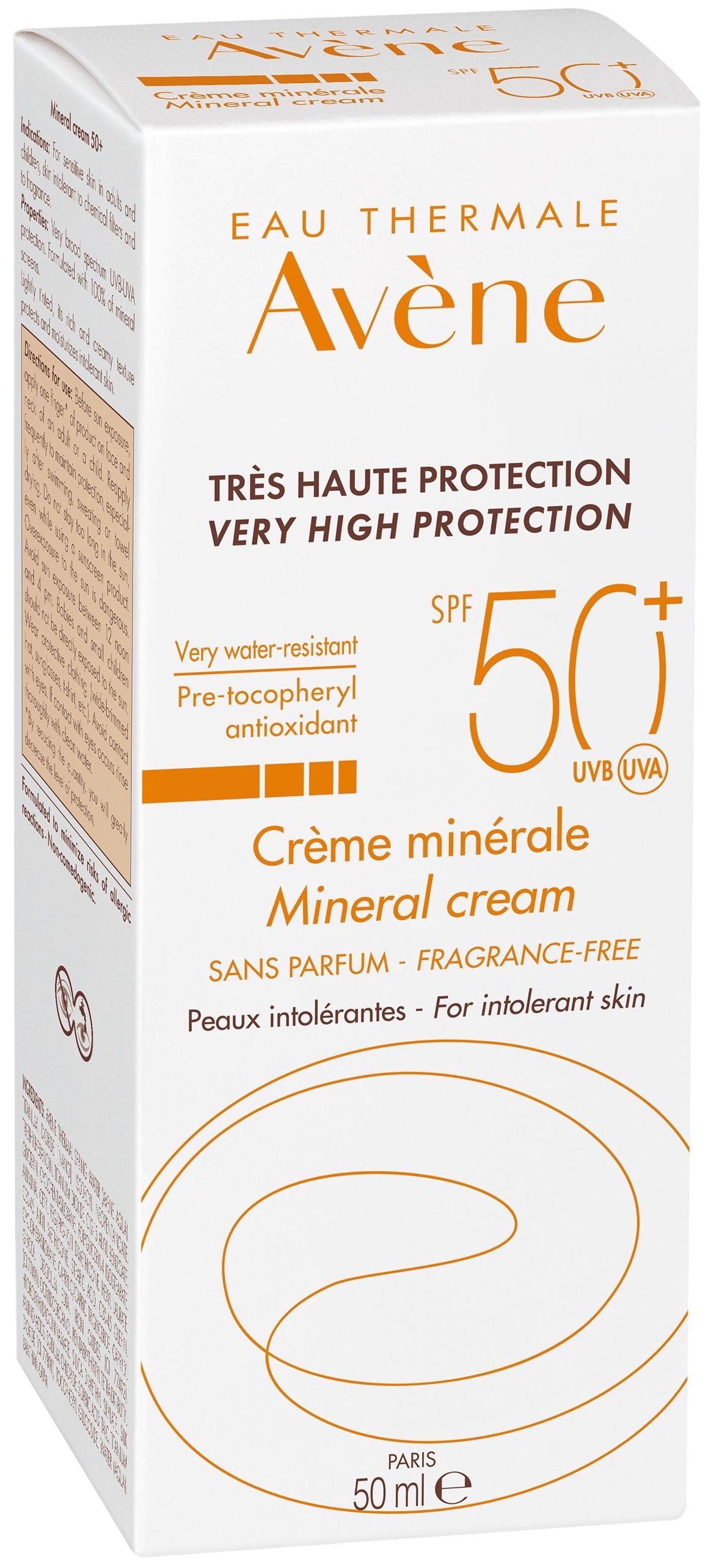 Avène Sun Минерален слънцезащитен крем, SPF 50+, 50 ml | Ozone.bg