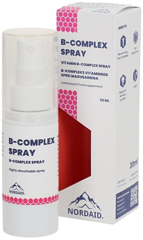 B-Complex Спрей за уста, мента, 30 ml, Nordaid | Ozone.bg