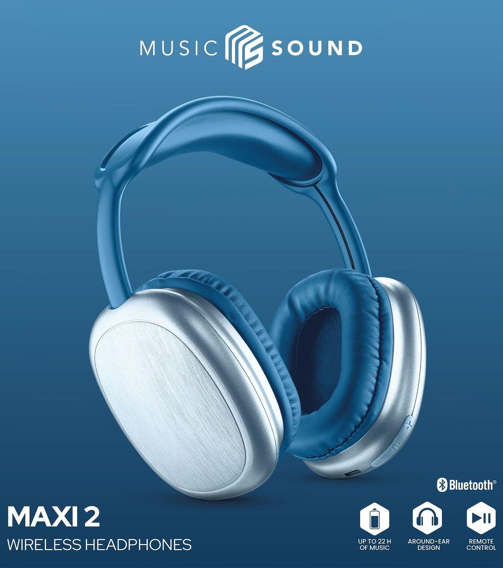 Безжични слушалки с микрофон Cellularline - MS Maxi 2, сини | Ozone.bg