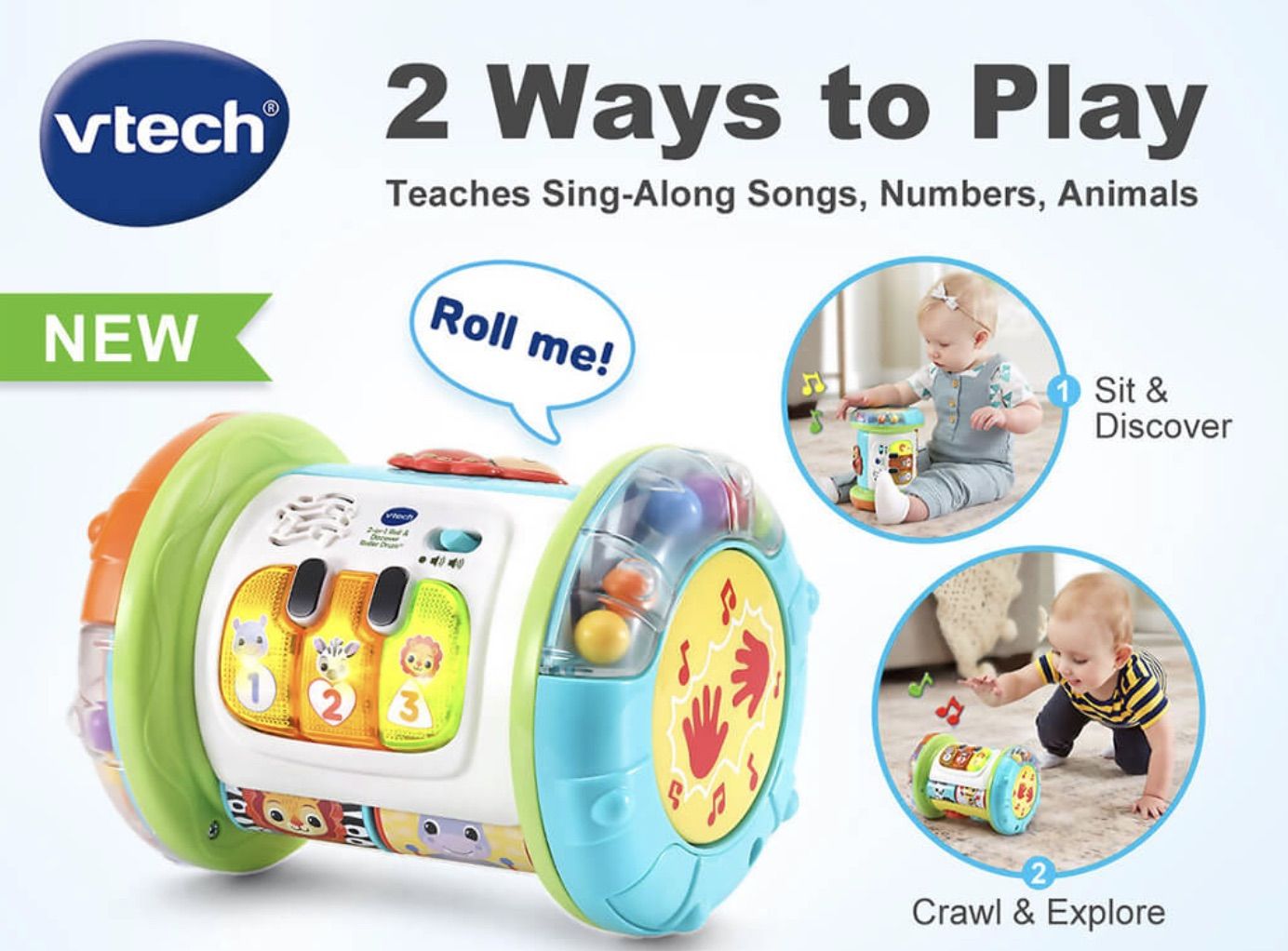 Бебешка образователна играчка Vtech - Валяк | Добра цена | Ozone.bg